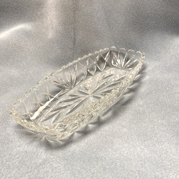 Hazel-Atlas | Dining | Vintage Hazel Atlas Prescut Clear Glass Star Fan ...